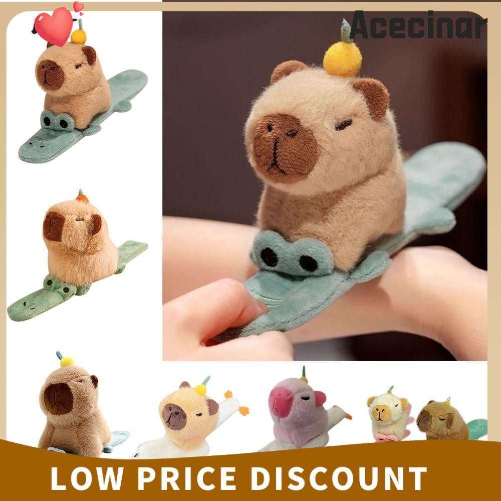 ACECINAR Capybara Slap Bracelets, Plush Stuffed Dolls Capybara Slap ...