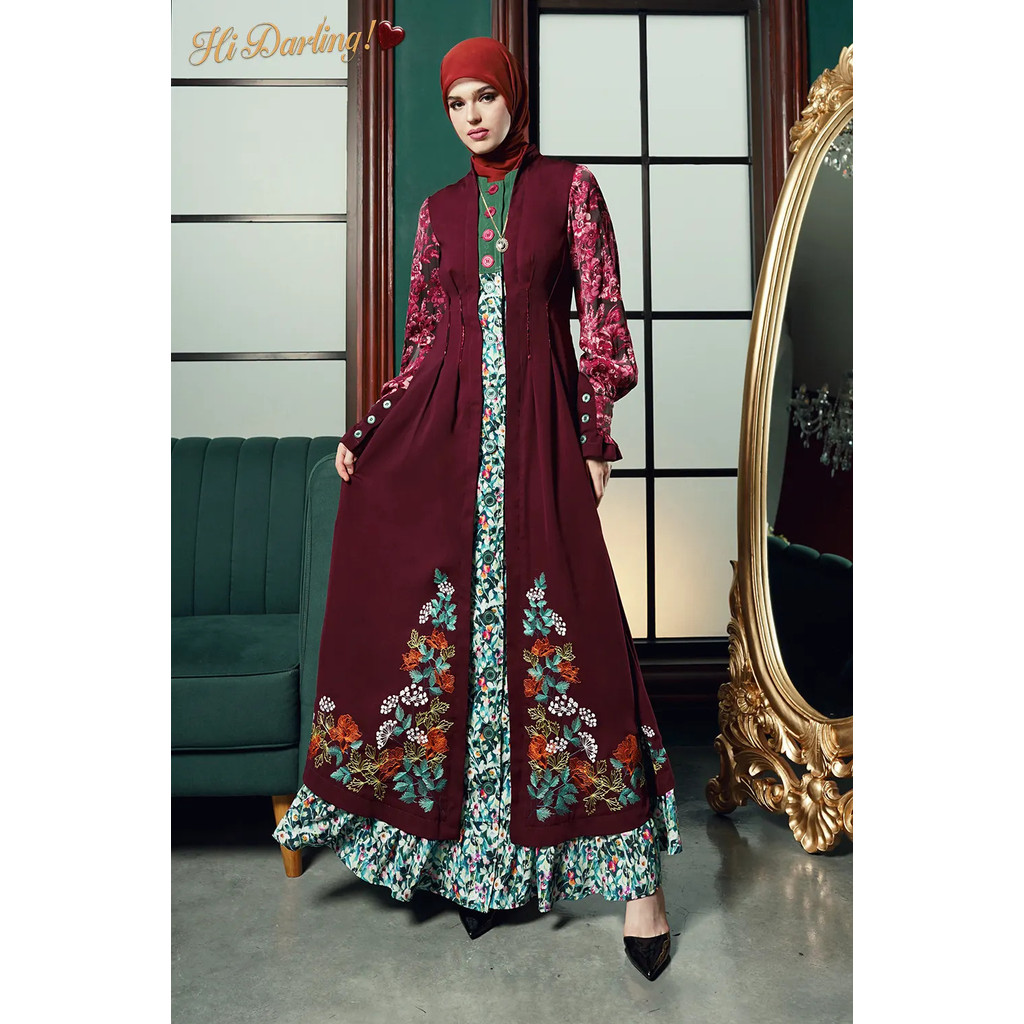 TUNEECA Gamis Isadora Bar | Shopee Malaysia