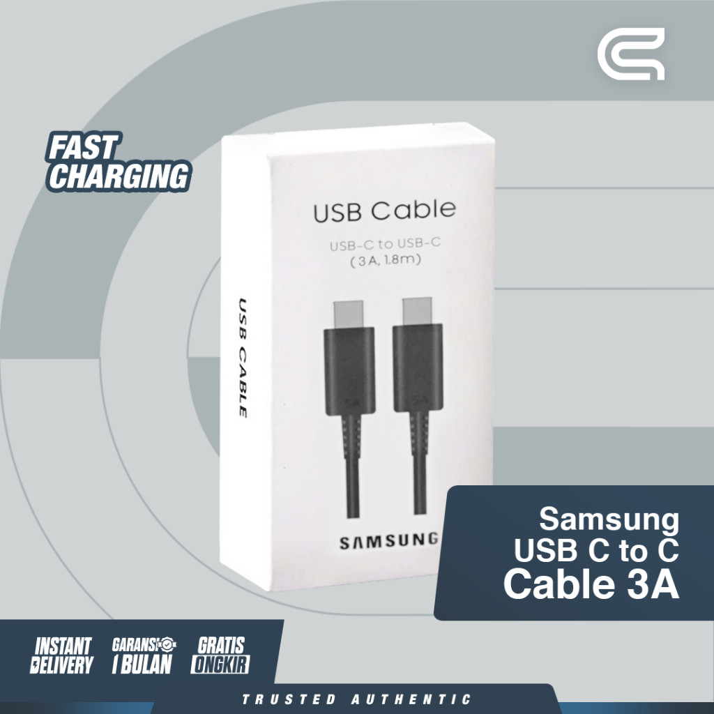 Samsung FAST CHARGING USB C TO C 3A CABLE ORIGINAL WITH GUARANTEE ...