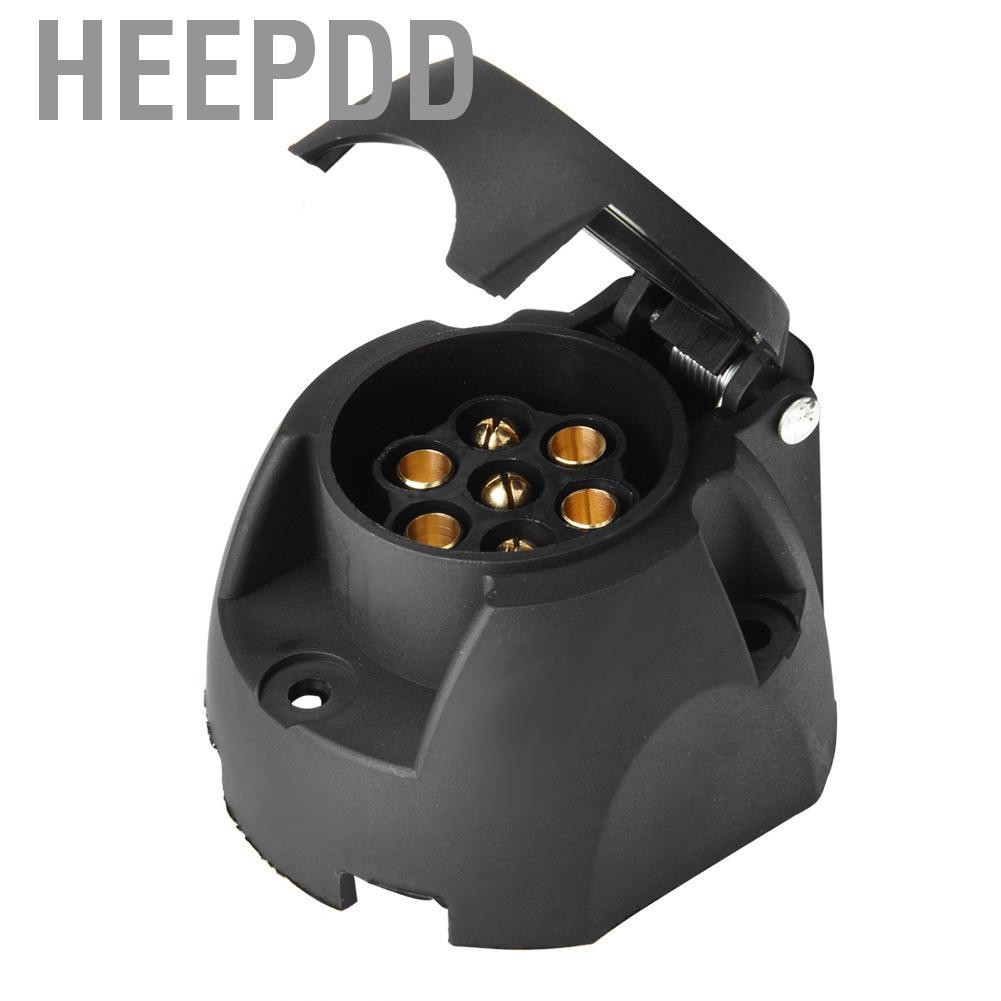 HEEPDD Trailer Plug Connector 12V 7 Pin Round Socket Cable European ...