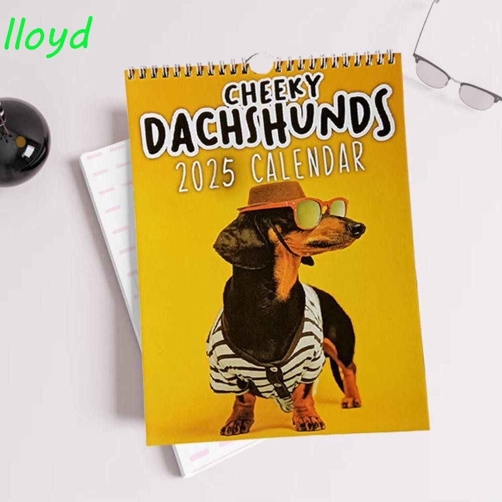 LLOYD Sausage Dog Themed Calendar, Medieval Cute Pet 2025 Calendar ...