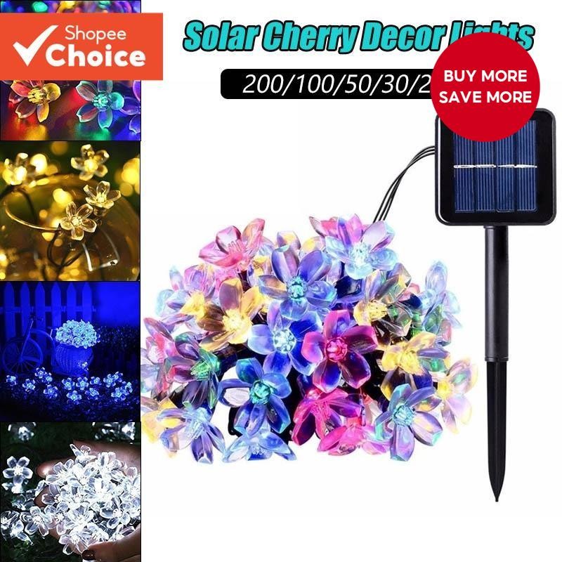 Raya Solar Cherry Lights Hari Raya Blossom String Lights 100 LED ...