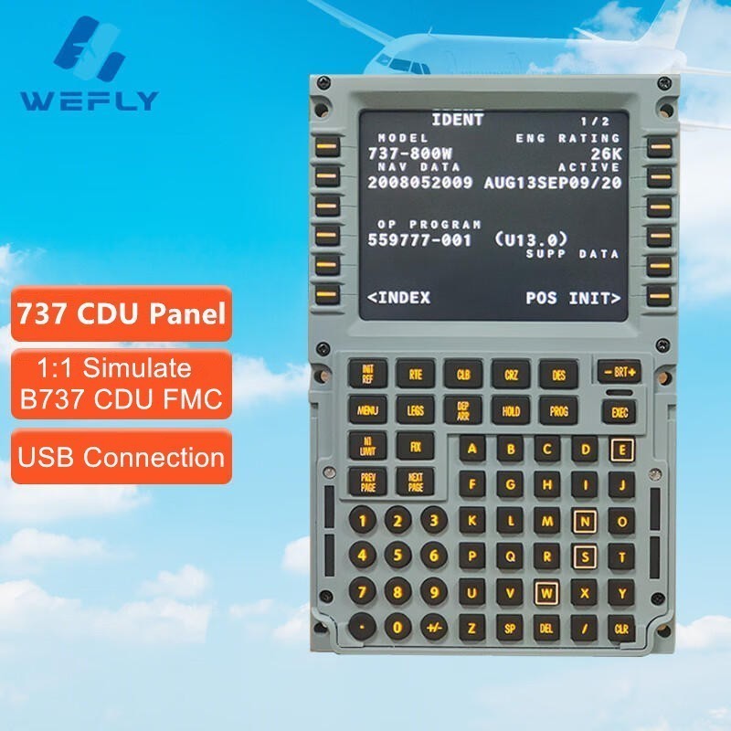 ORIGINAL Wefly B737 CDU FMC Flight Sim Avionics CS Route Control Panel ...