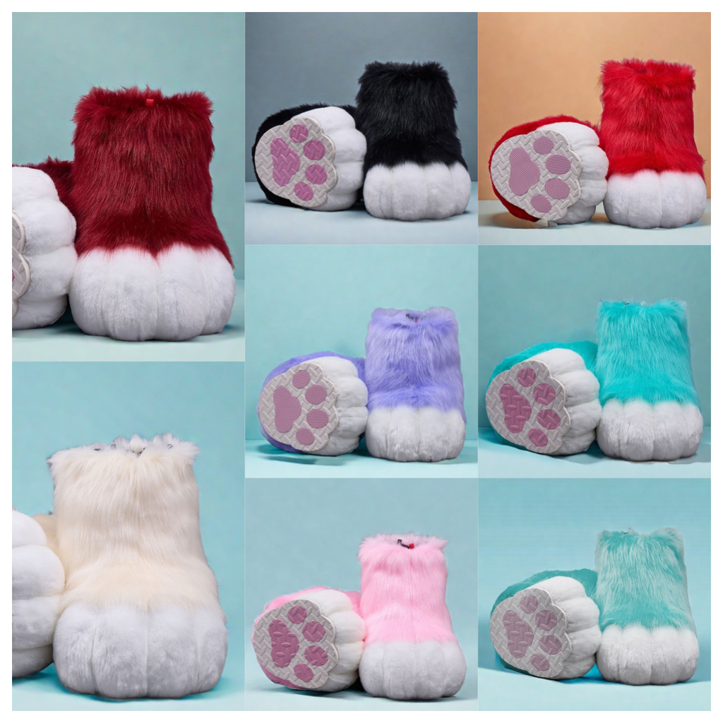 [Playable Good Price] Animal Feet Furry Animal Feet Outdoor Feet Furui ...