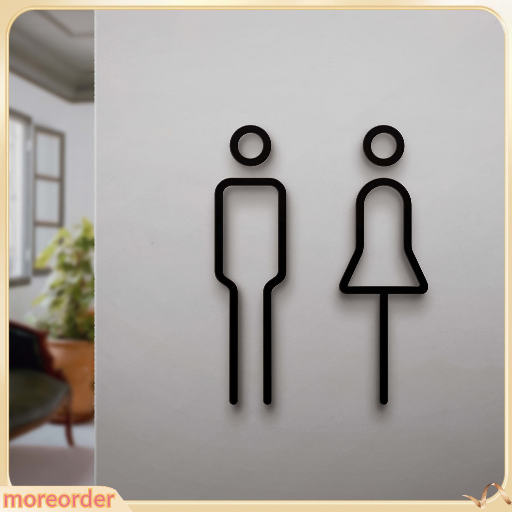 moreorders| Restaurant Bathroom Sign Acrylic Bathroom Sign Modern 3d ...