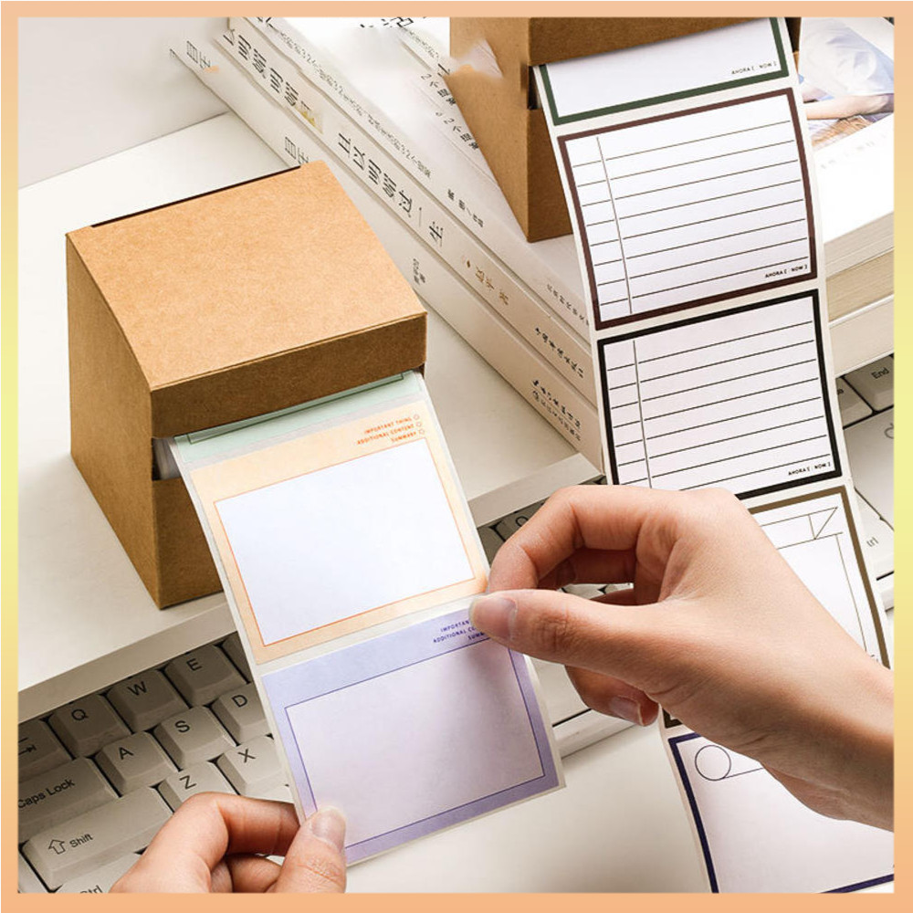 Memo Note Pad Pulling Type Sticky Note Roll Ink-proof Paper Peelable ...