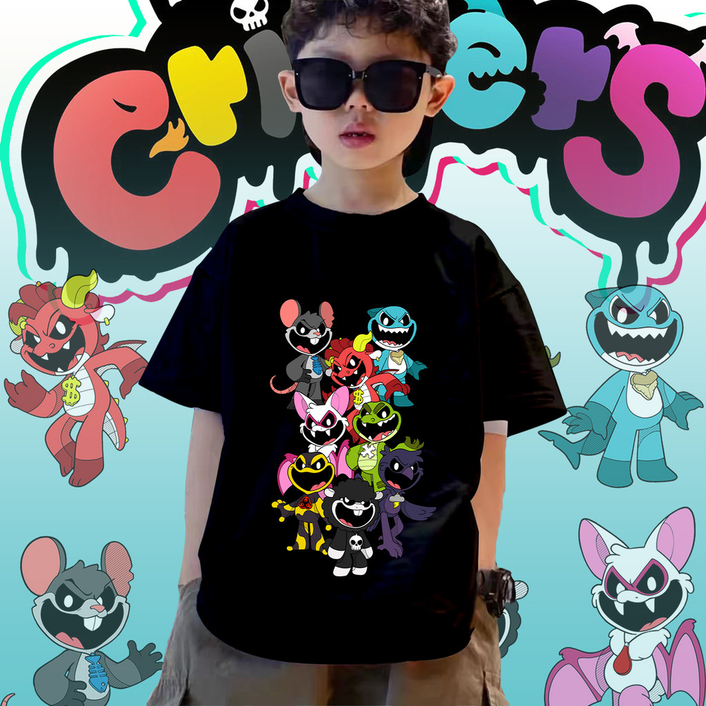 Baju-100-150cm 2025 Poppy Playtime children Short Sleeve Cotton 8 ...