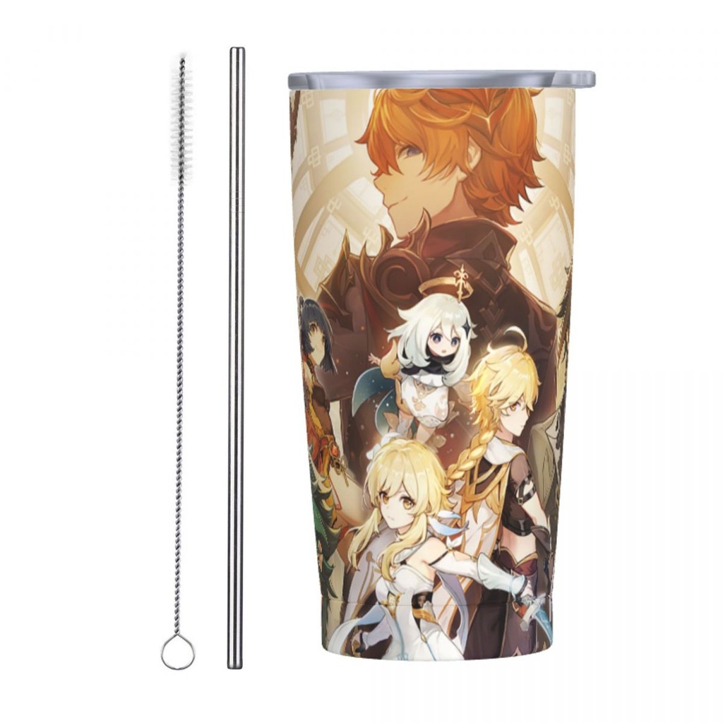 Genshin Impact Acg Anime Tumbler Vacuum Insulated Retro Manga Coffee ...