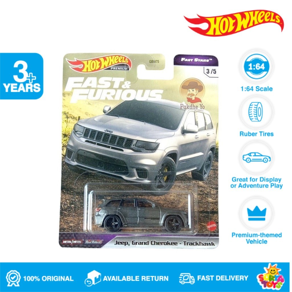 Hot Wheels Premium Fast & Furious Jeep Grand Cherokee Trackhawk ...