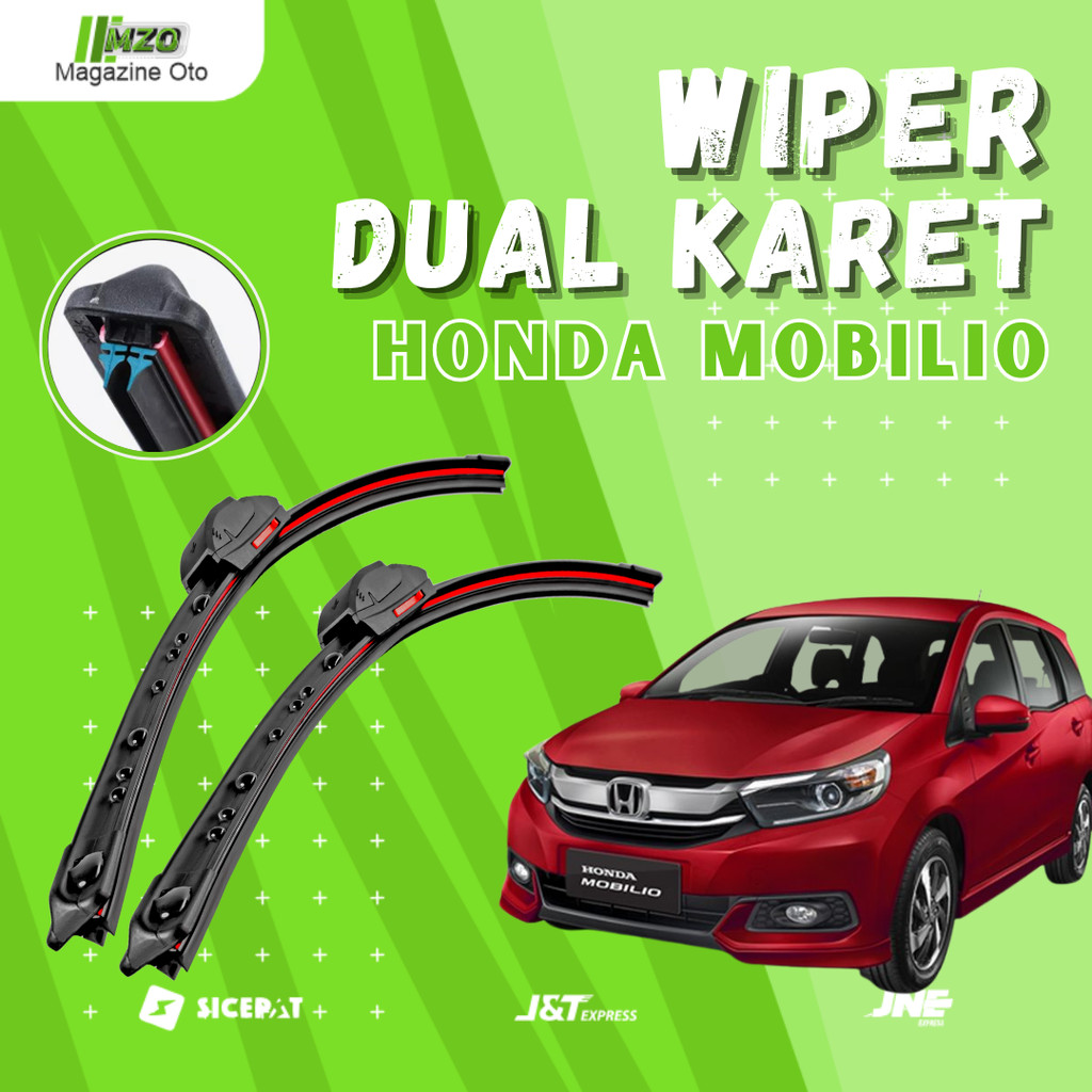 1 Set (2 PCS) Dual Blade Wiper - Honda Mobilio - 2 Layer Frameless ...