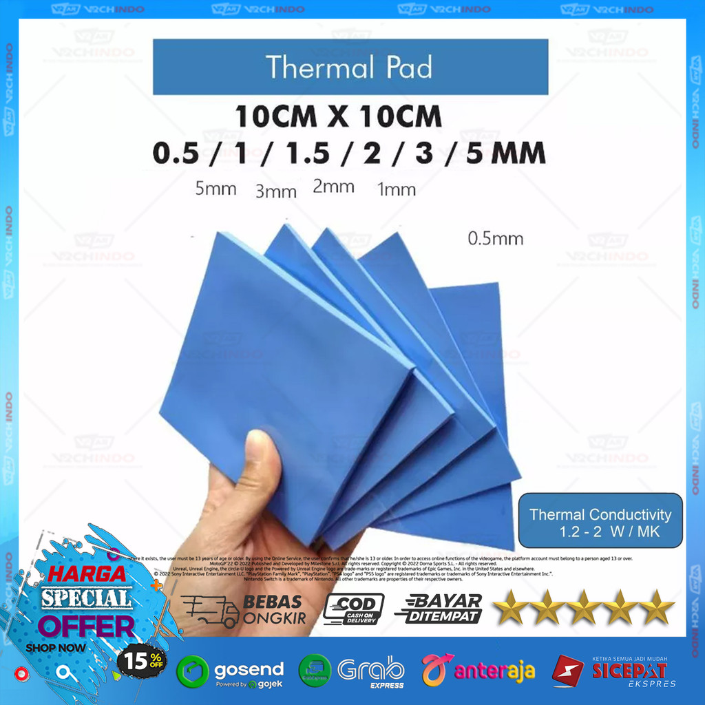 HP Thermal Pad Pasta Silicone Thermalpad 10cm x 10cm CPU Processor PC ...