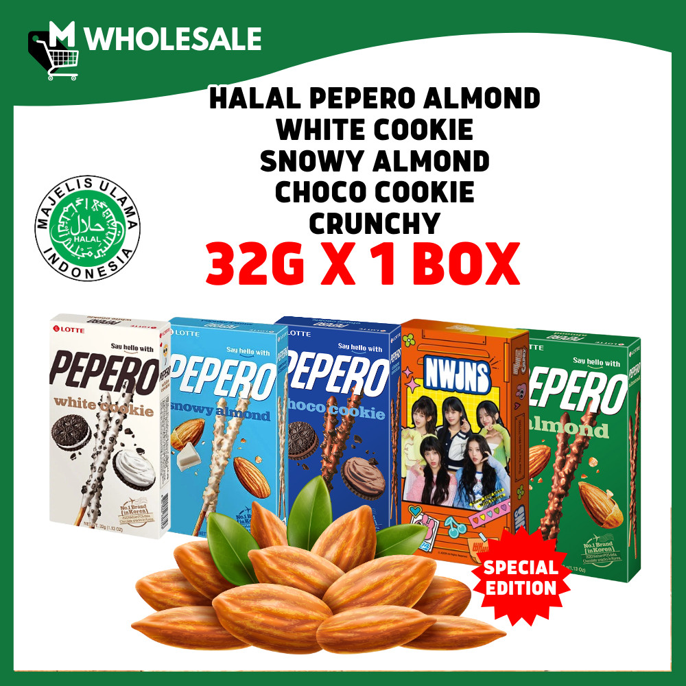 Lotte Pepero Almond Chocolate/Crunchy/Snowy Chocolate/White Cookies ...