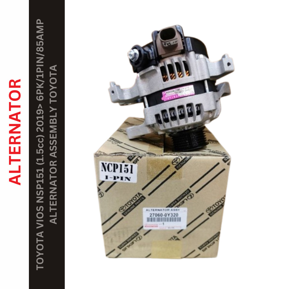 TOYOTA VIOS NSP151 (1.5cc) 2019> 6PK/1PIN/85AMP ALTERNATOR ASSEMBLY ...