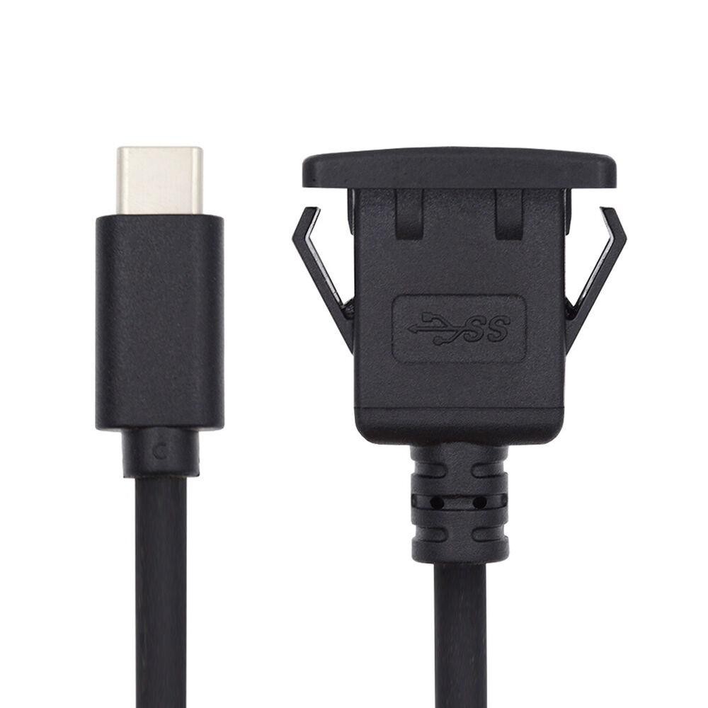 USB-C Type-C USB 3.1 Male to Female 10Gbps Extension Flush Car Latch ...
