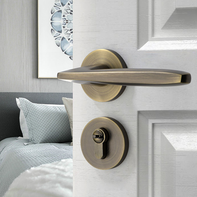 Green Bronze Room Door Lock Bedroom Wooden Door Lock Indoor Door Handle ...