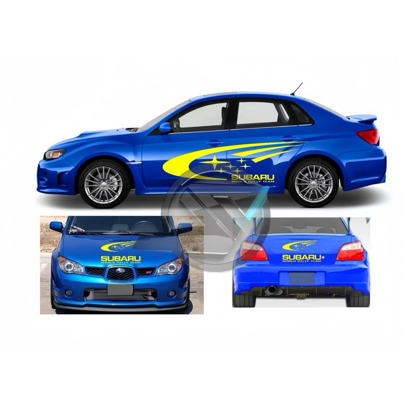 (Ready Stock) S1248# Subaru Rally Racing Car Body Side Stripe vinyl ...