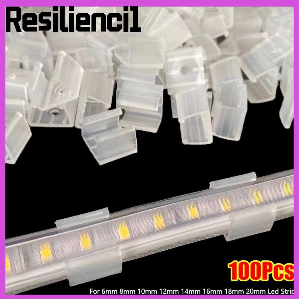 RESILIENCI1 100Pcs LED Strip Fixed Clips, 220V Flexible COB Plastic ...