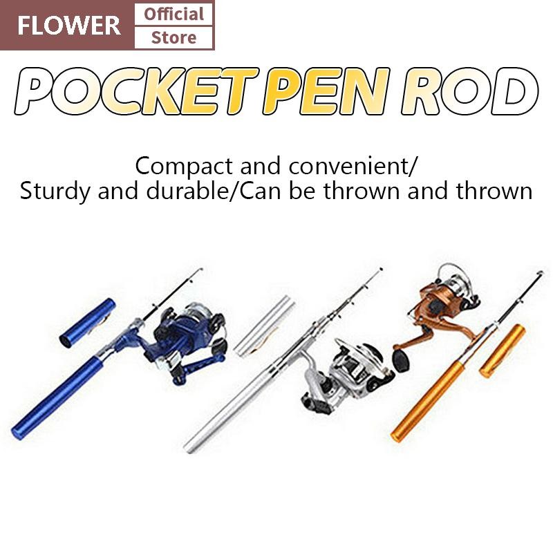 FOF 1M Pen Rod Set Mini Spinning Reel Fishing Rod Telescopic Pocket ...