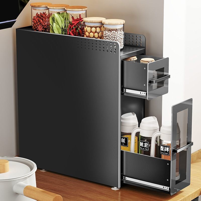 Kitchen Corner Condiment Rack Countertop Narrow-Sided Corner Storage ...