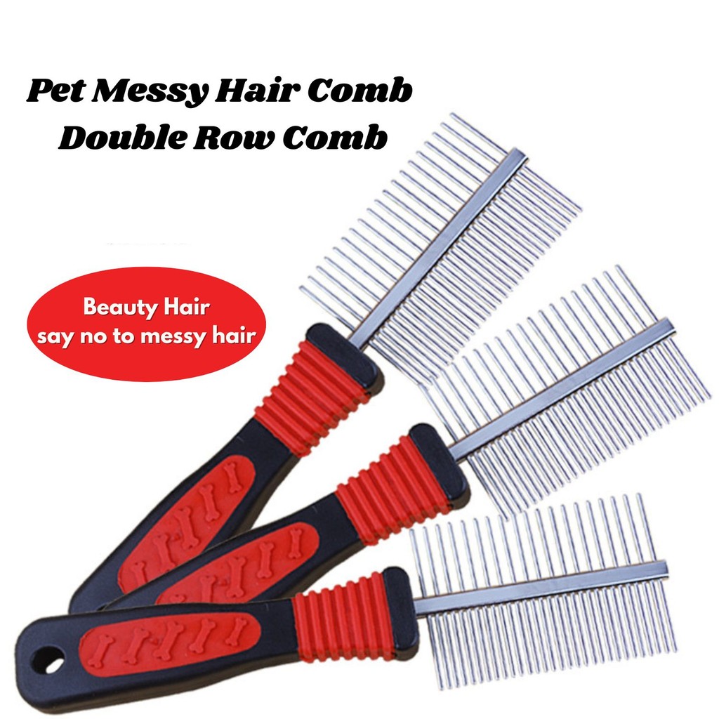 Pet Comb Dog Comb Grooming Comb Stainless Steel Different Spaced ...