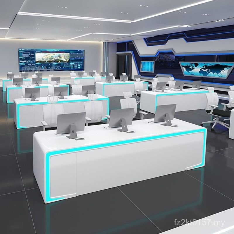 Console Deluxe Conference Table Command Workbench Multi-Link Paint Monitoring Table Arc ...