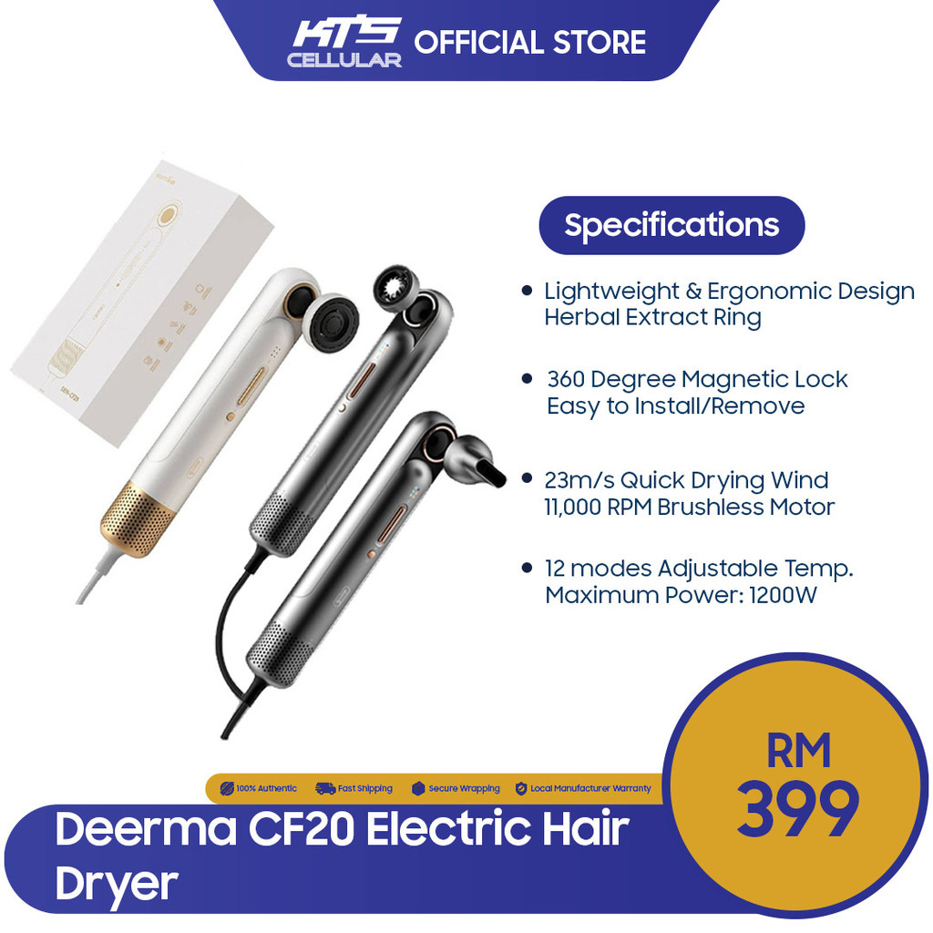 Deerma CF20 Electric Hair Dryer - 1 Year Warranty by Deerma Malaysia ...