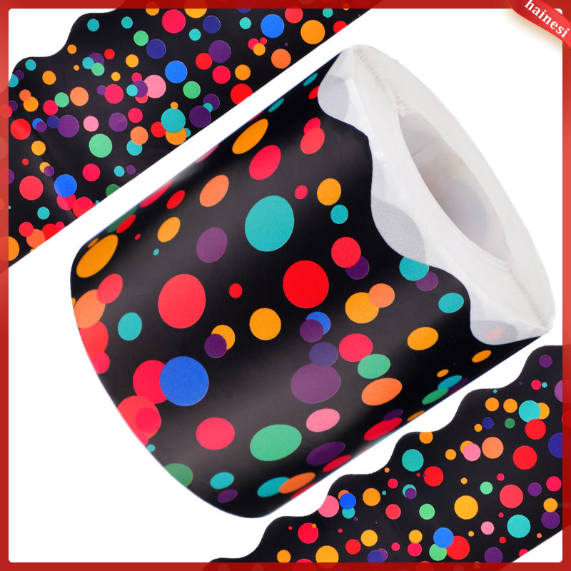 Colorful Polka Dot Stickers Replaceable Bulletin Board Border ...