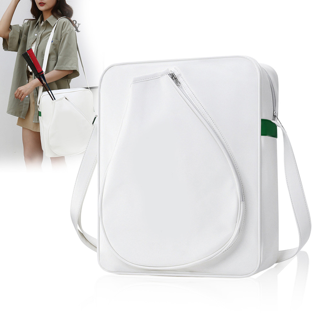 WAN- Tennis Bag Tennis Sling Crossbody Bag Large Capacity Faux Leather ...