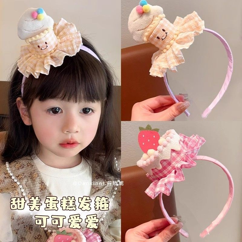 Children Birthday Strawberry Cake Headband Girl Baby Cartoon Headband ...