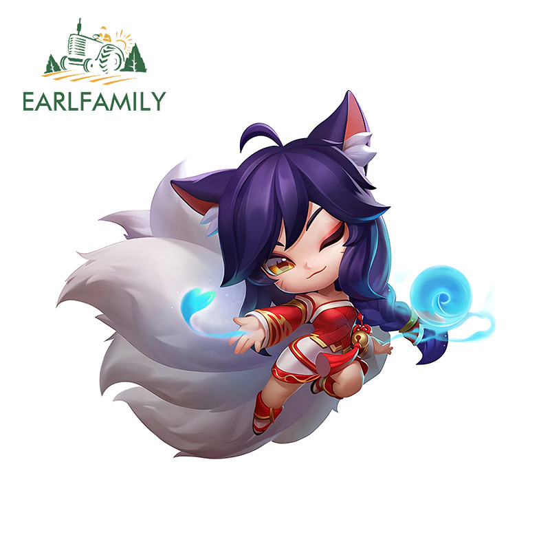 EARLFAMILY League of Legend Ahri Car Stickers Motorcycle Windows Helmet ...