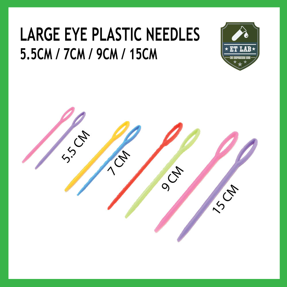 PLASTIC LARGE EYE NEEDLES SEWING NEEDLES CROCHET NEEDLE 7CM 9CM 15CM ...