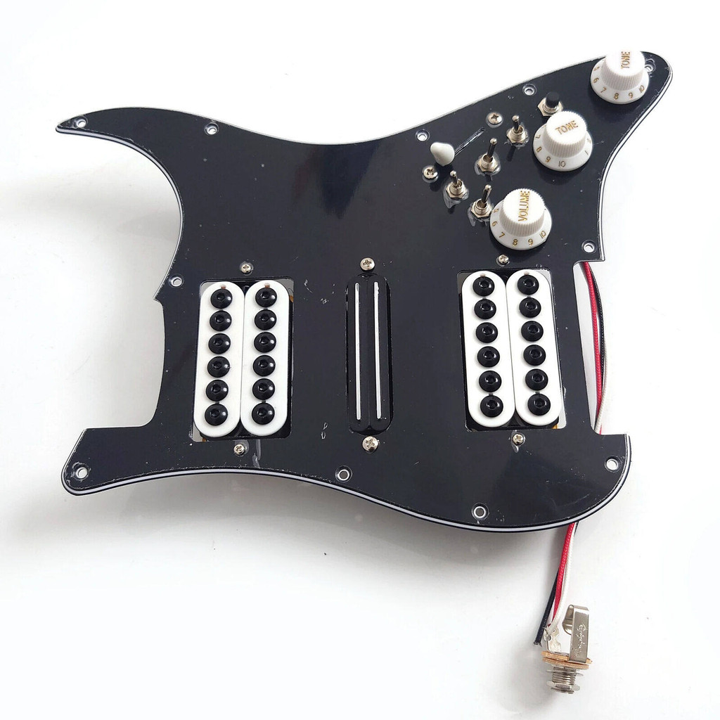 Prewired Loaded Guitar Stratocaster Pickguard Coil Splitting Humbucker ...