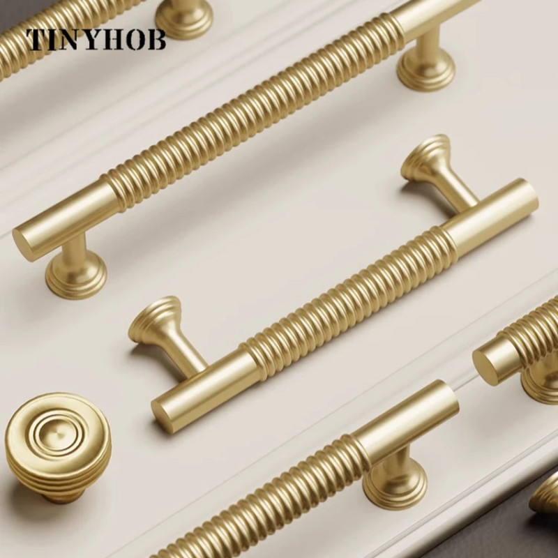 Tinyhob New Line Patterns/Solid Brass Handles for Cabinet and Drawer ...