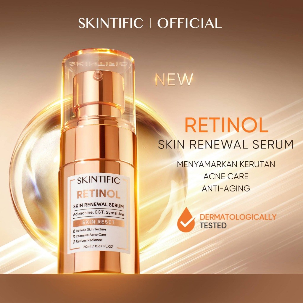 Skintific - Retinol Skin Renewal Serum 20ml | Retinoid Fades Fine Lines ...