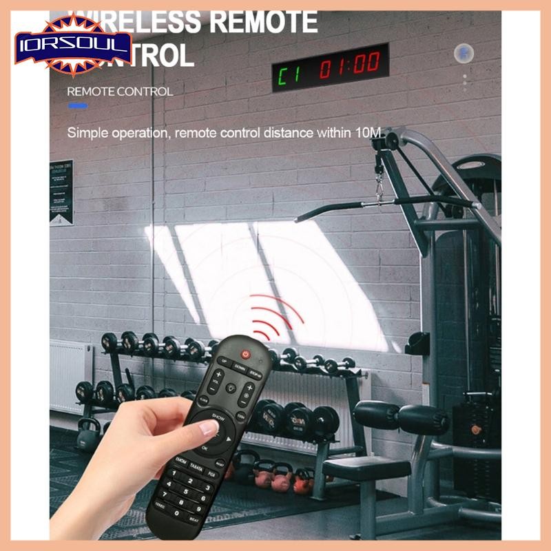 iorsoul1 Gym Timer Clock with Remote for Home Gym Clock Timer Stopwatch ...