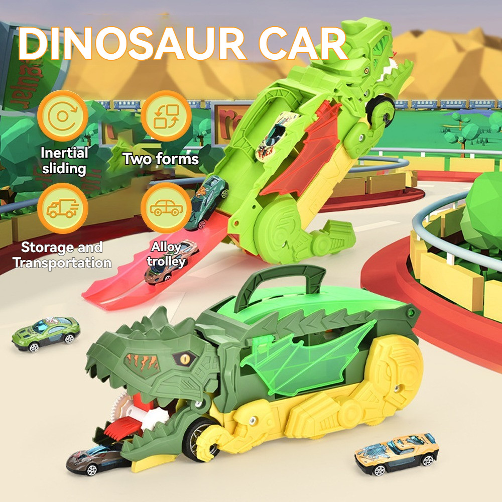 Children's Tyrannosaurus Rex Dinosaur Devouring Rail Car Toy Conversion ...