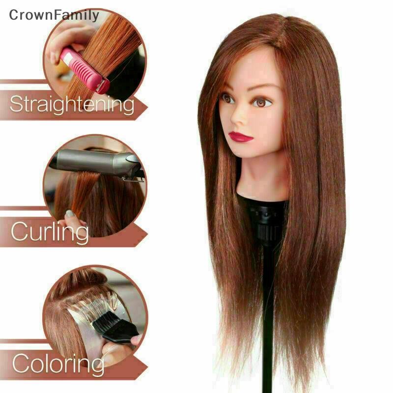 [CrownFamily] Professional Manequin head Human Hair Barber Practice ...