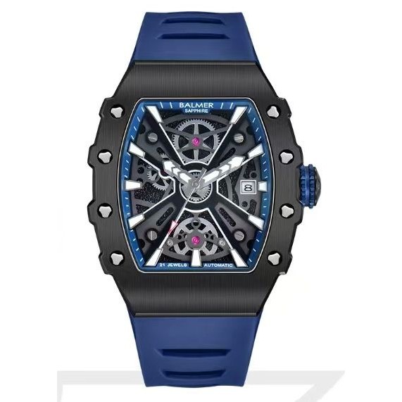 Balmer Tonneau XL Mechanical Dial Automatic Gents Watch 8836G BK-45 ...