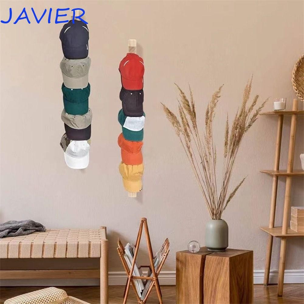 JAVIER Wooden Hat Hanger, Baseball Caps Space-Saving Baseball Hat ...