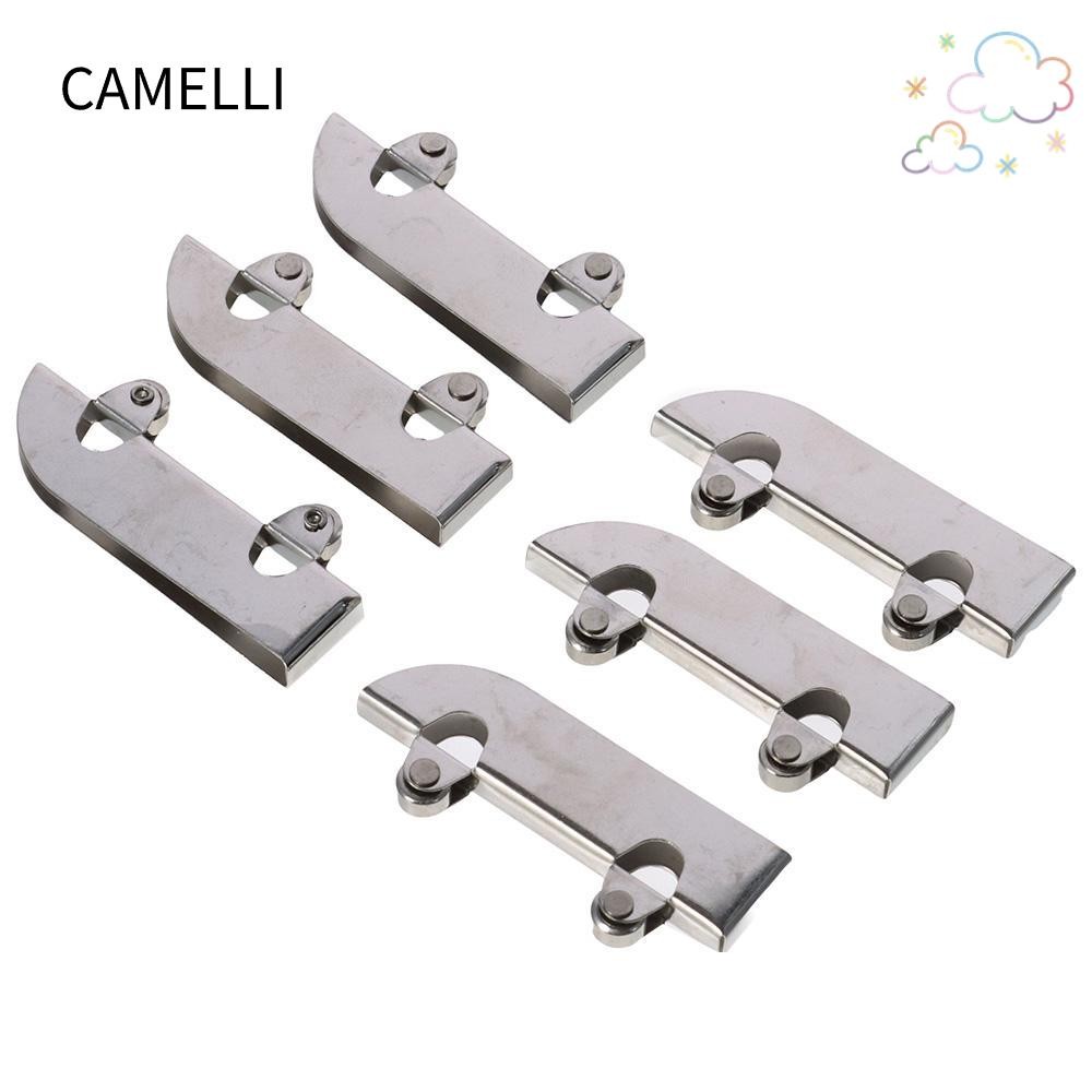 CAMELLI 10Pcs Glass Wheel Pulley Clamp, Silver Stainless Steel Sliding ...