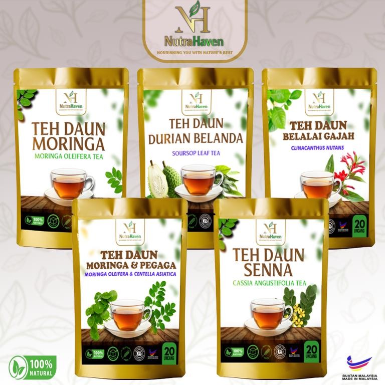 Nutra Haven Teh Moringa Teh Pegaga Teh Senna Teh Belalai Gajah Teh ...