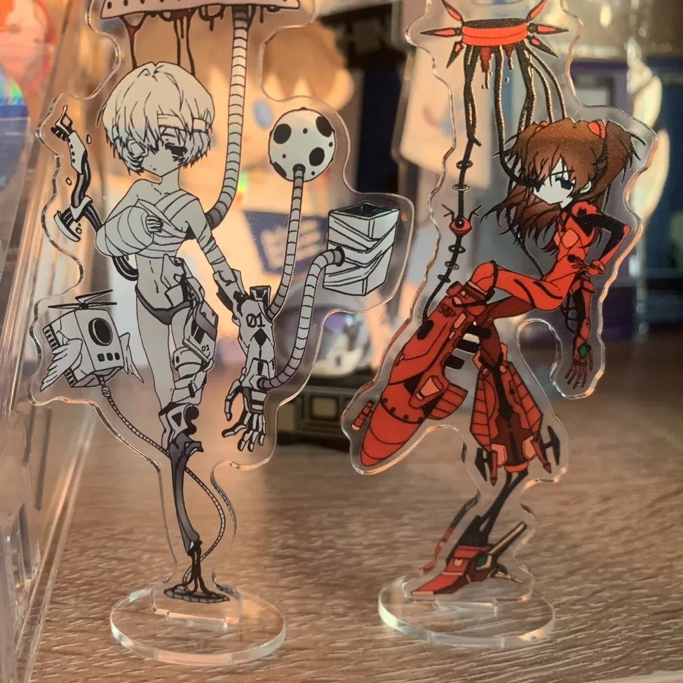 Bandai EVA Mechanical Style Acrylic Stand Ayanami Rei Figure Asuka ...