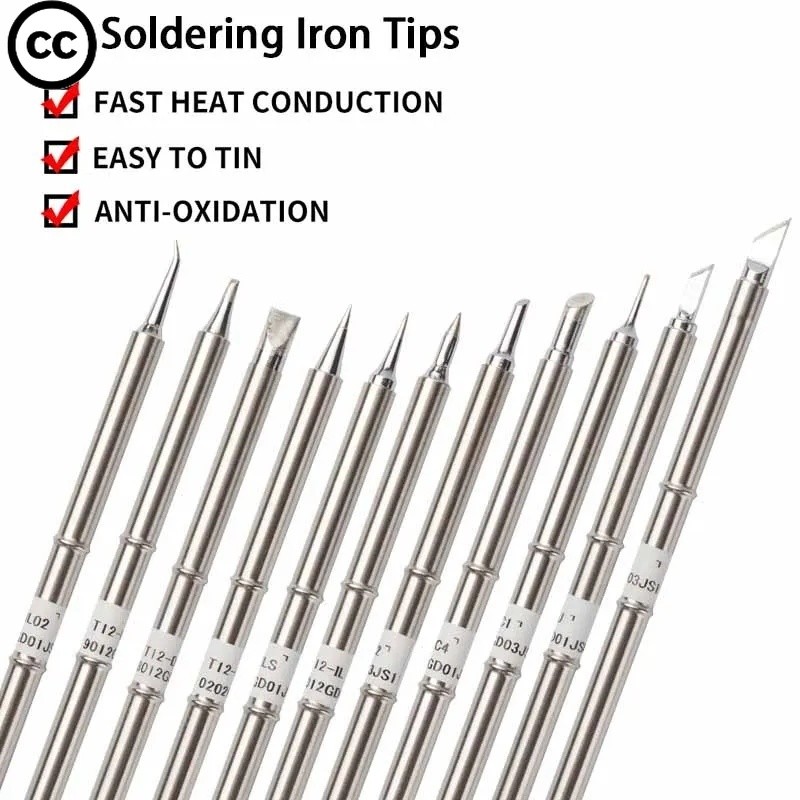 CC T12 Soldering Solder Iron Tips T12 Series Iron Tip for Hakko FX951 ...