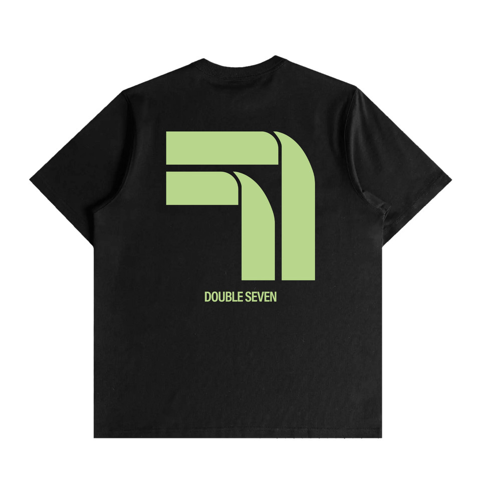 Double 7 Logo Graphic Tee (Black) | Shopee Malaysia