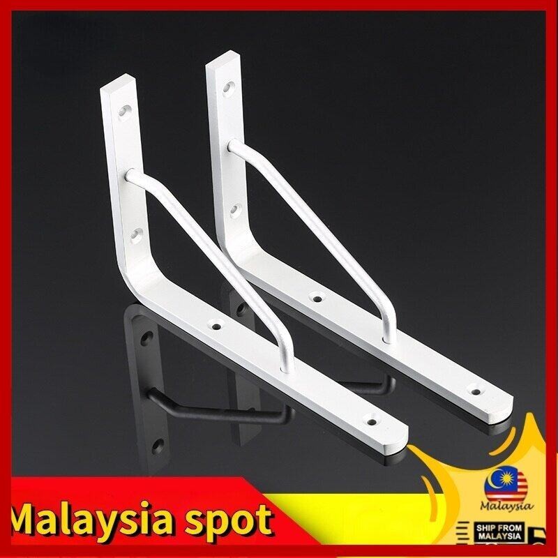 【𝗥𝗘𝗔𝗗𝗬 𝗦𝗧𝗢𝗖𝗞】A Pair shelf Thickened aluminum support triangular support ...
