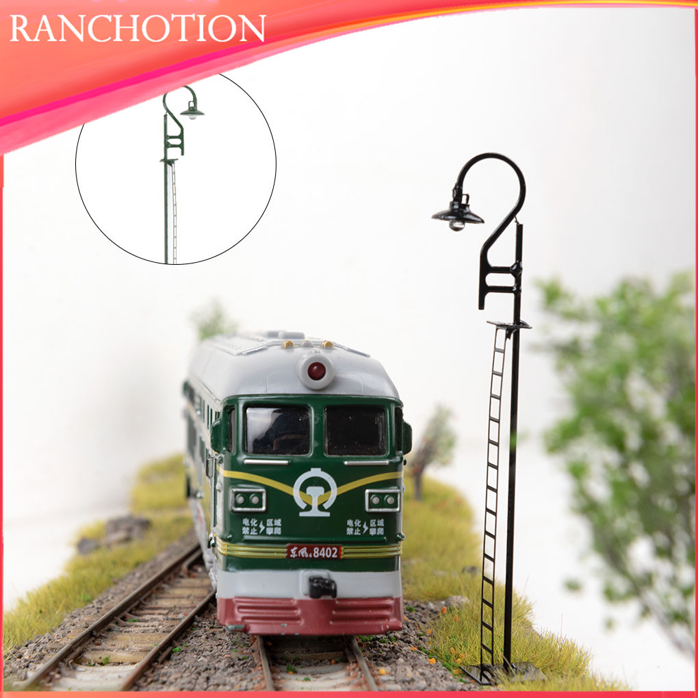 1/2/3/5 Model Railway Light with Ladder Crafts Miniature LED Lamppost ...