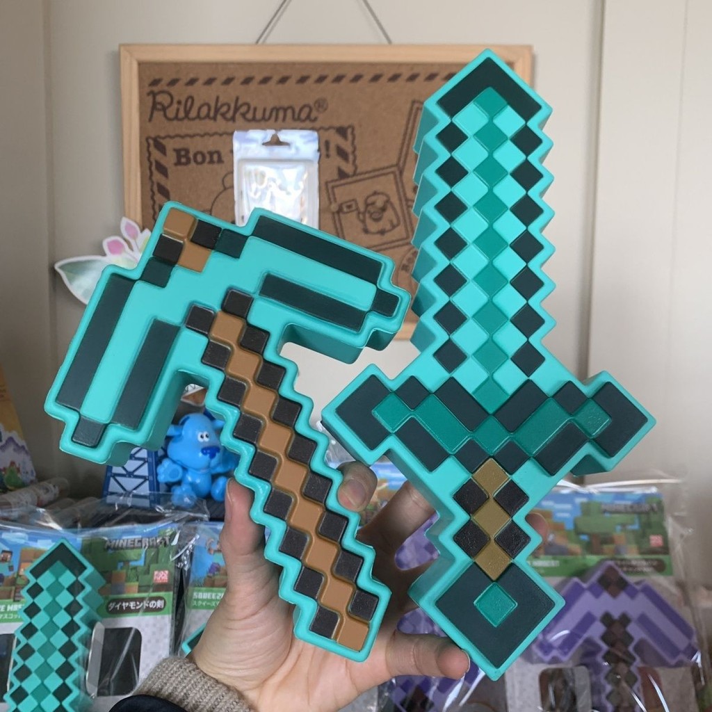 Minecraft diamond sword diamond pickaxe slow rebound toy minecraft ...