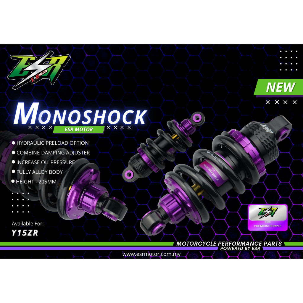 ESR MOTOR MONOSHOCK FOR Y15ZR Y16ZR DAN LC135 RR150 ZX150 | Shopee Malaysia