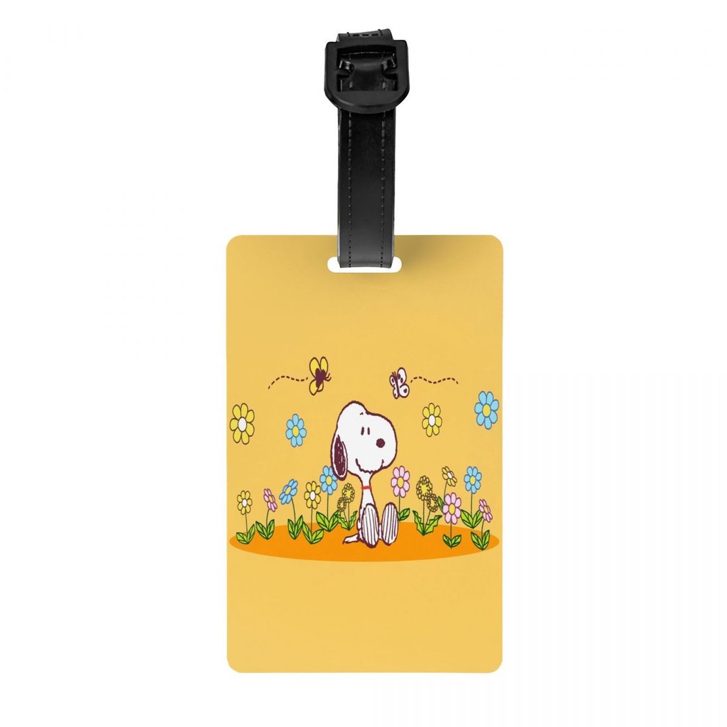 Custom Cute Cartoon Snoopy Luggage Tags for Suitcases Funny Baggage ...