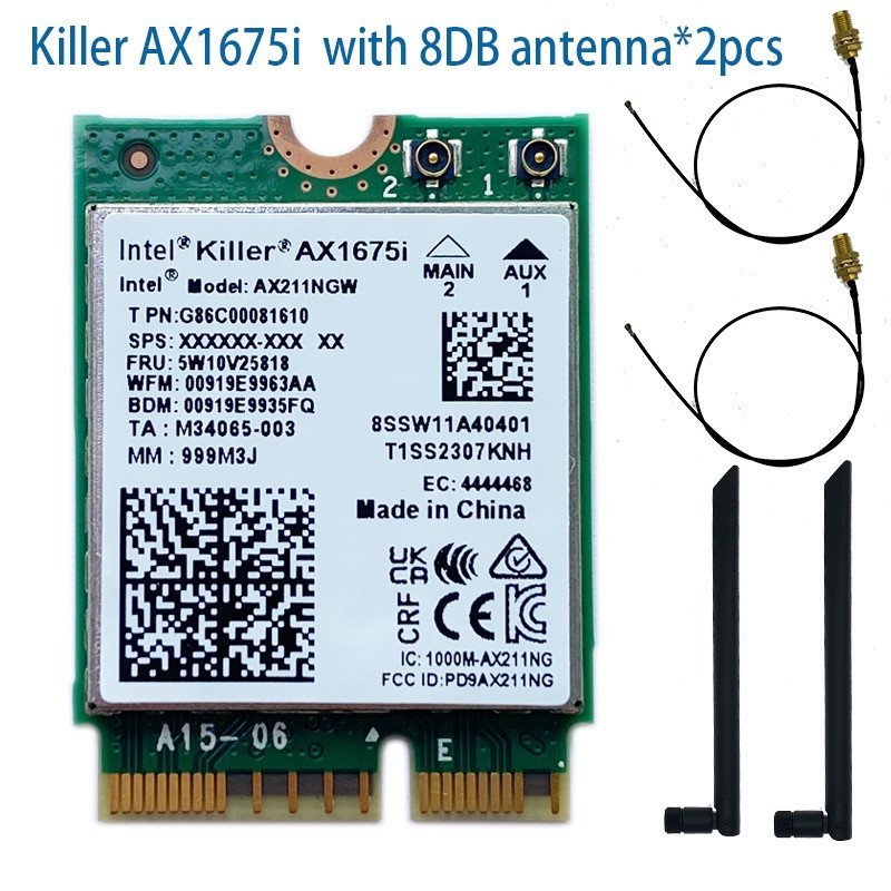 Killer AX1675i Wi-Fi 6E M.2 Key E CNVio 2 Tri Band 2.4G/5G/6Ghz ...